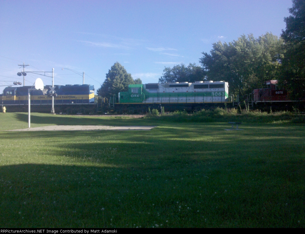 IC&E 6407, CITX 3063, and DM&E 6078